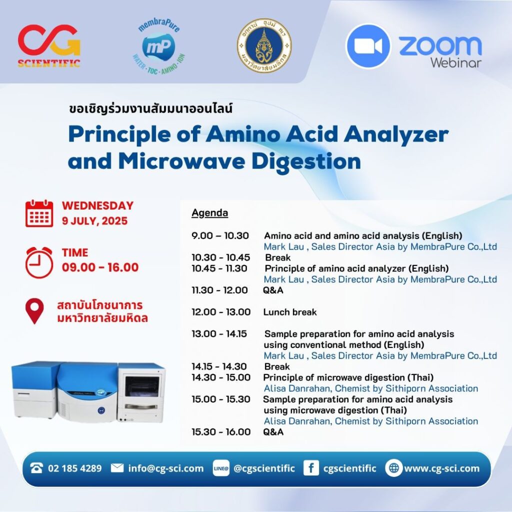 Webinar Online : Principle of Amino Acid Analyzer and Microwave ...